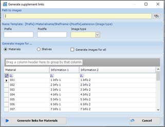 How do you bulk add material images in the Kardex Power Pick System?