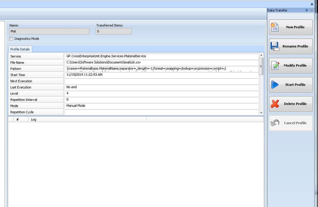 How do you run a material import in the Kardex Power Pick System?
