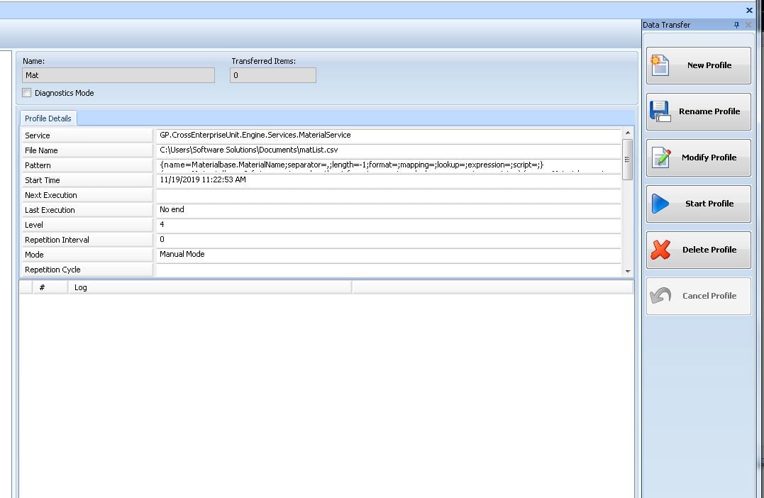 How do you run a material import in the Kardex Power Pick System?