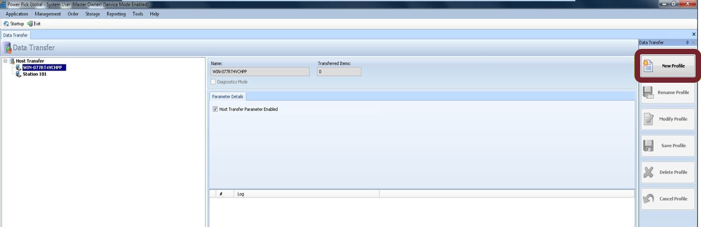 How do you run a material import in the Kardex Power Pick System?